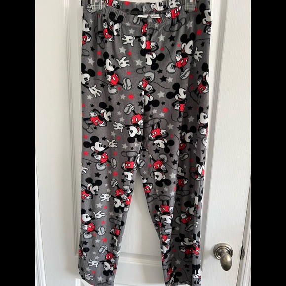 Disney | Pants & Jumpsuits | Disney Mickey Mouse Fleece Bottoms Medium ...